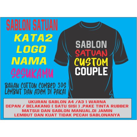 Jual SABLON SATUAN/SABLON CUSTOME/SABLON NAMA/SABLON COUPLE | Shopee ...