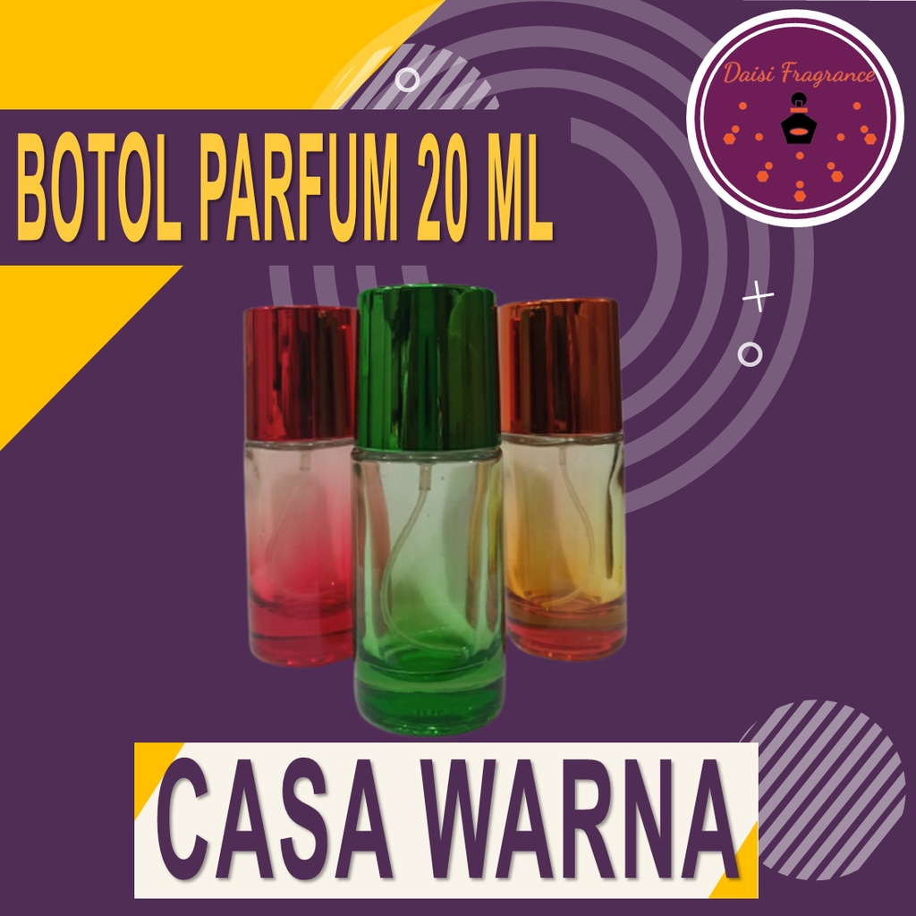 Jual BOTOL PARFUM SPRAY CASA WARNA 20 ML | BOTOL KACA | Shopee Indonesia