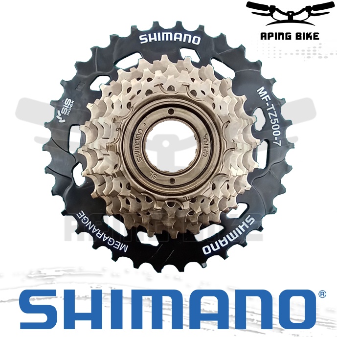 Jual Sproket Shimano Megarange MF-TZ500-7 Freewheel Sepeda 7 Speed Drat ...