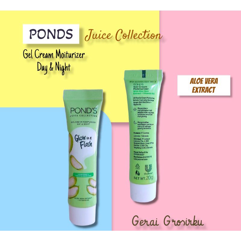 Jual PONDS Gel Cream Moisturizer Juice Collection Glow in a Flash isi ...