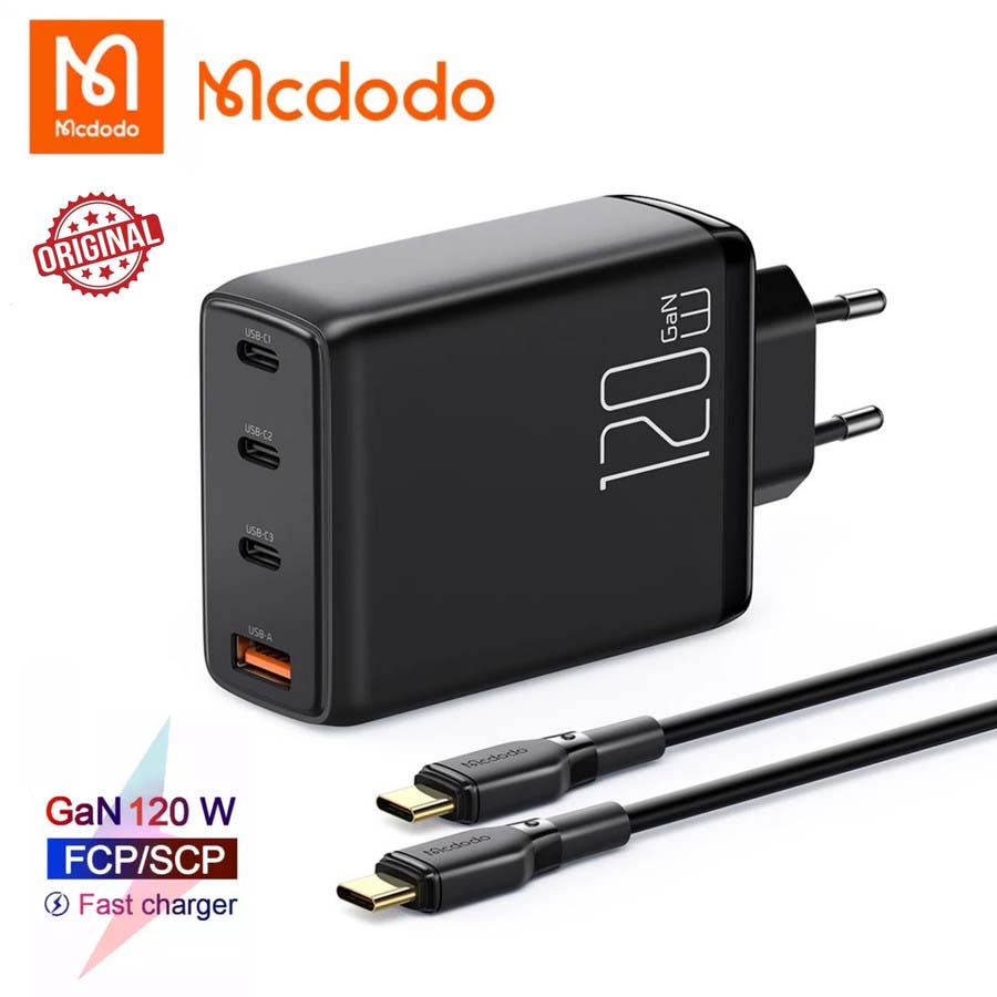 Jual MCDODO Charger 120W Gan Power Super Fast Charging QC 5.0 PD USB C ...
