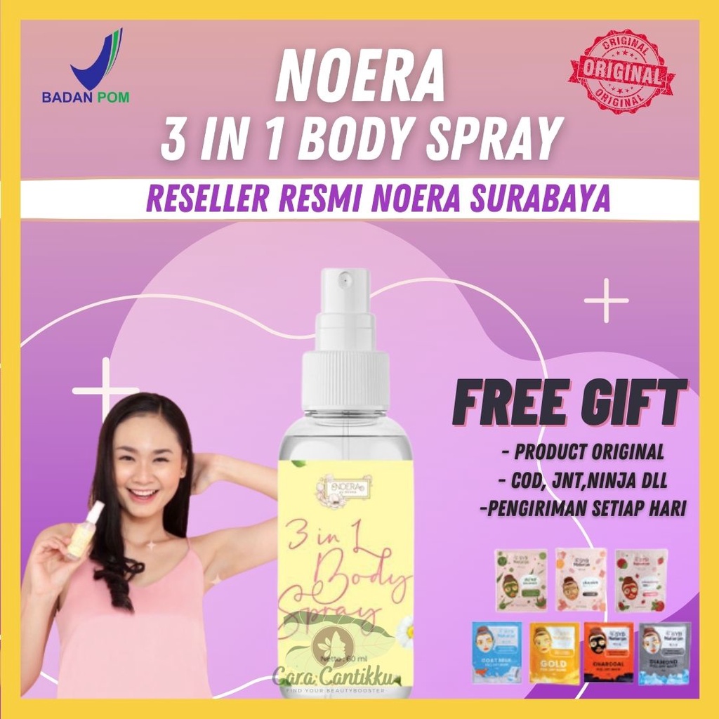 Jual Noera 3 In 1 Body Spray | Natural Deo Spray Penghilang Bau Badan ...