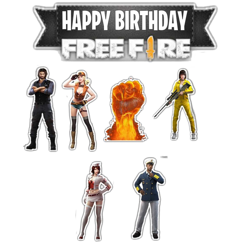 Jual HIASAN KUE CUSTOM TOPPER CAKE ULANG TAHUN FREE FIRE | Shopee Indonesia