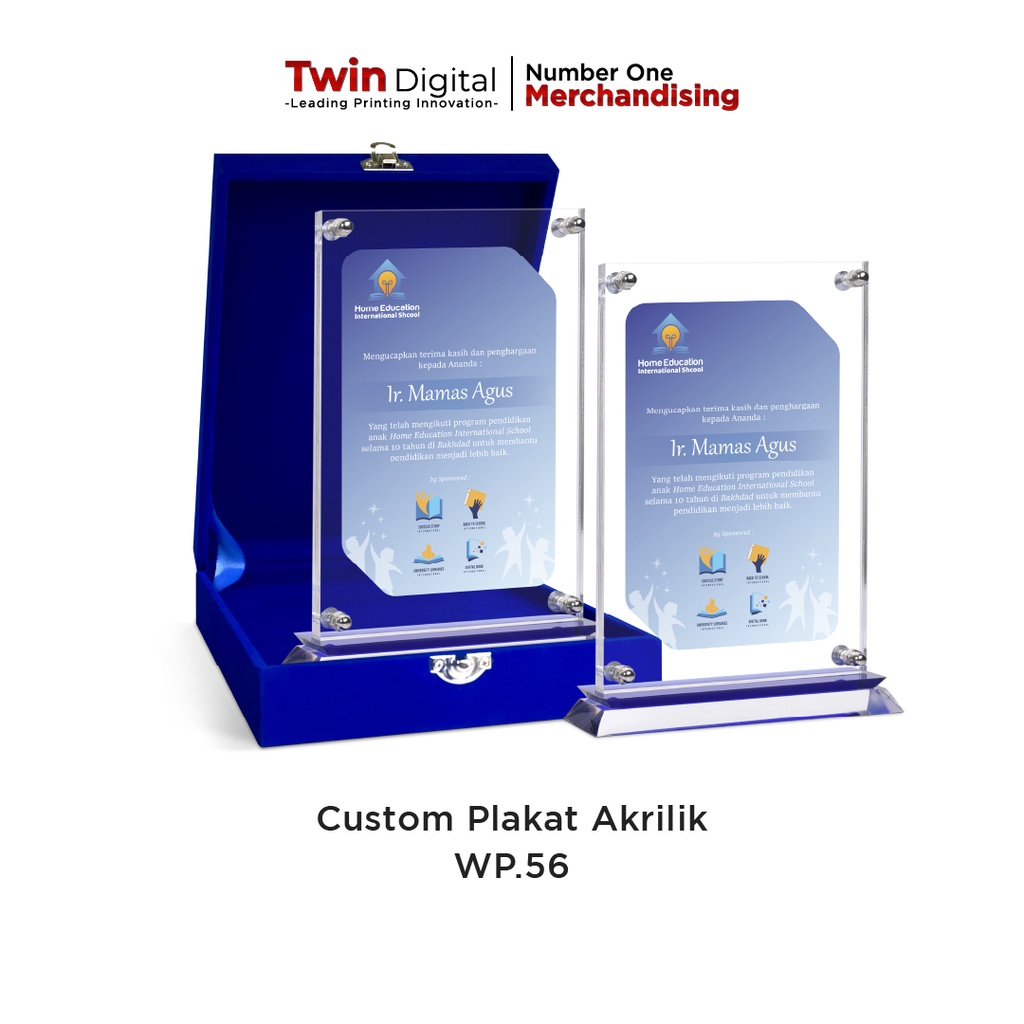 Jual Twindigital Plakat Akrilik Premium Piagam Penghargaan Piala Thropy ...