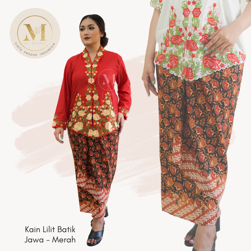 Jual Kain Lilit Motif Batik Jawa - Malika - Bawahan Kebaya Encim - Rok ...