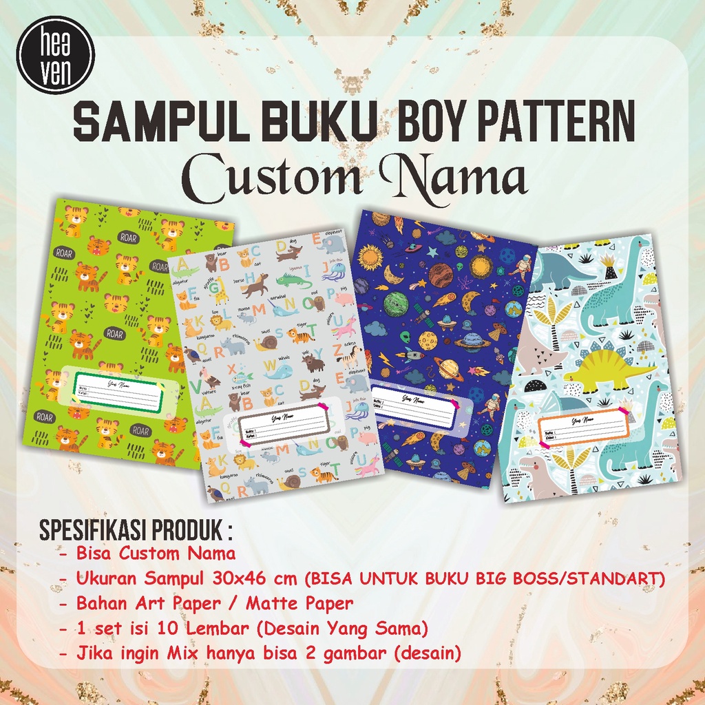 Jual Sampul Buku Tulis BOYS PATTERN - Sampul Buku Tulis ANAK LAKI LAKI ...