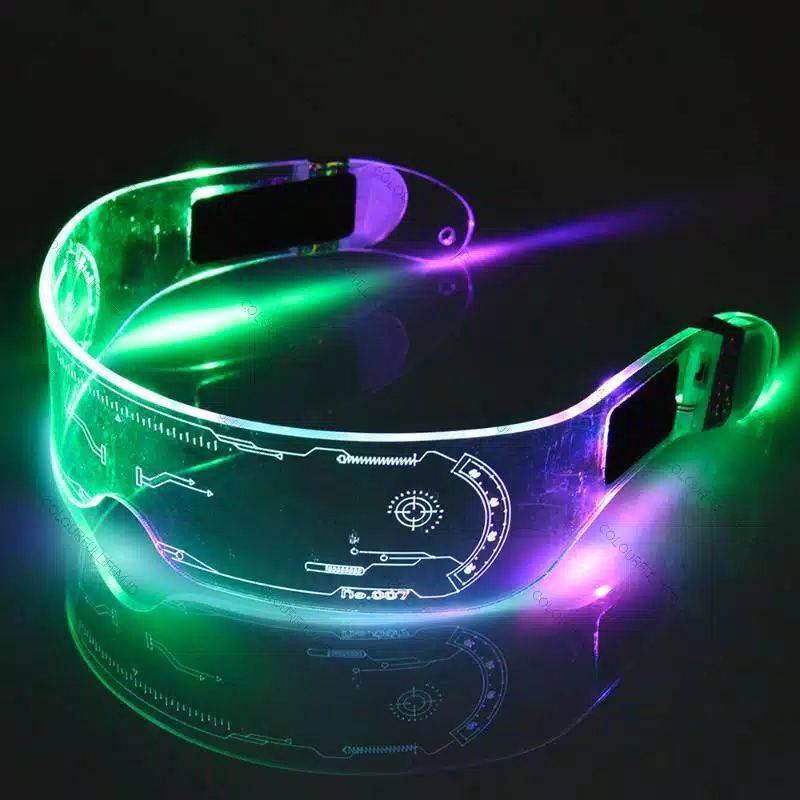 Jual kacamata dj led warna transparan | Shopee Indonesia