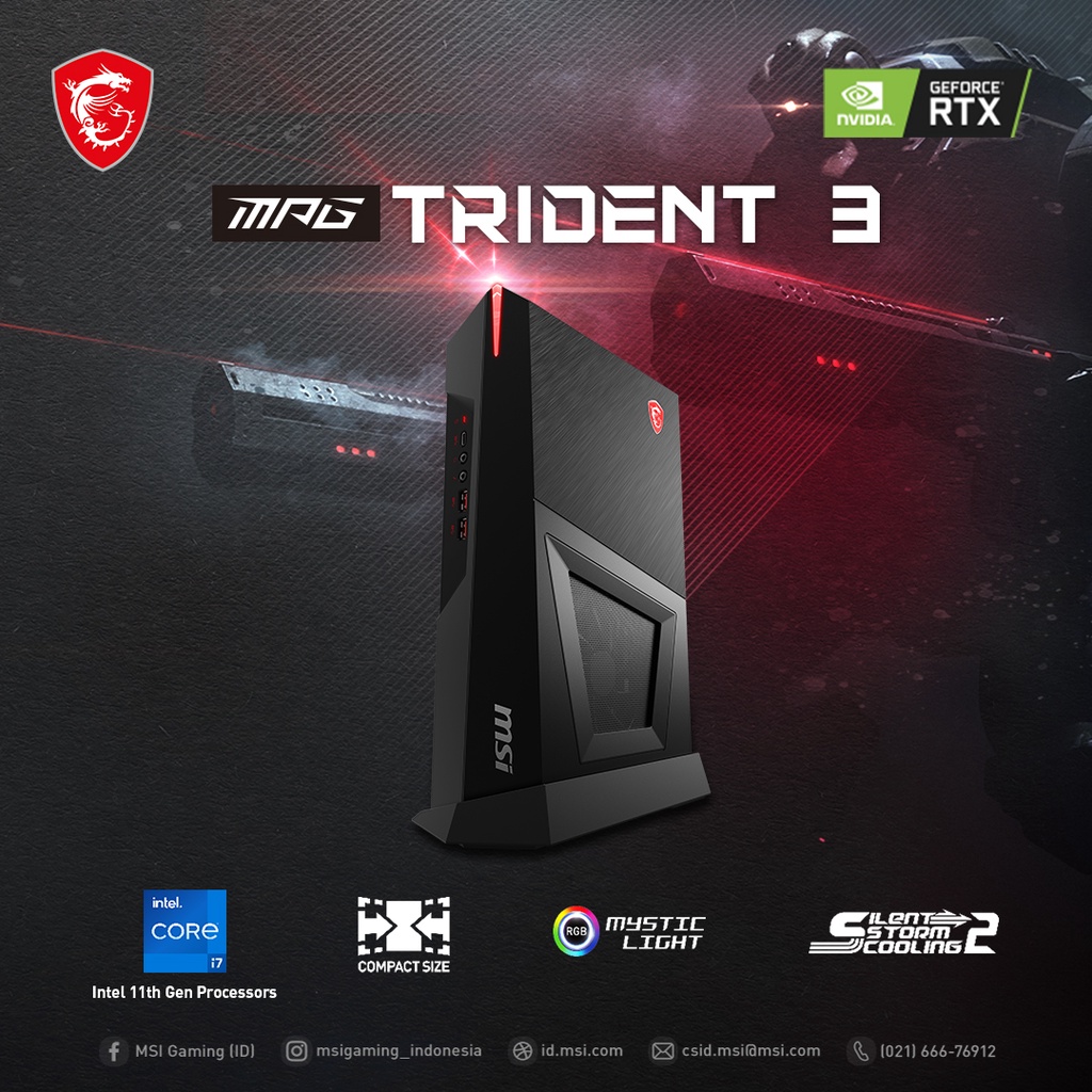 Jual MSI MPG Trident 3 11SI-035ID Gaming Desktop PC | Shopee Indonesia