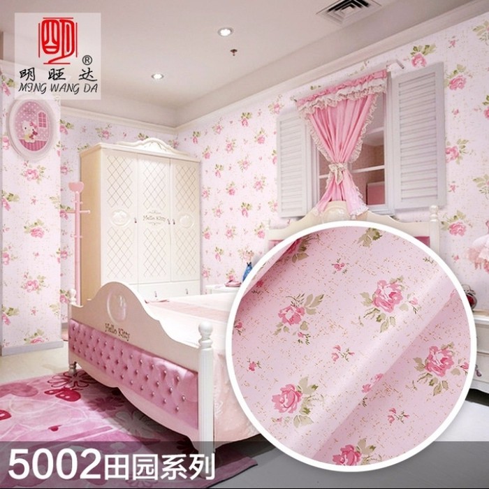Jual WALLPAPER STICKER BUNGA KECIL PINK 45 CM x 9 - 10 M // WALLPAPER ...