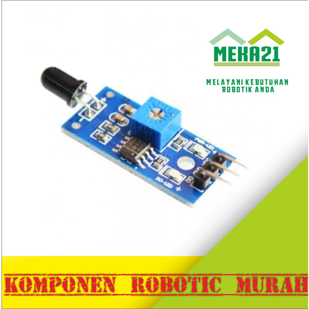 Jual Flame Sensor (Sensor Api) Infrared Receiver Murah Warna Biru ...
