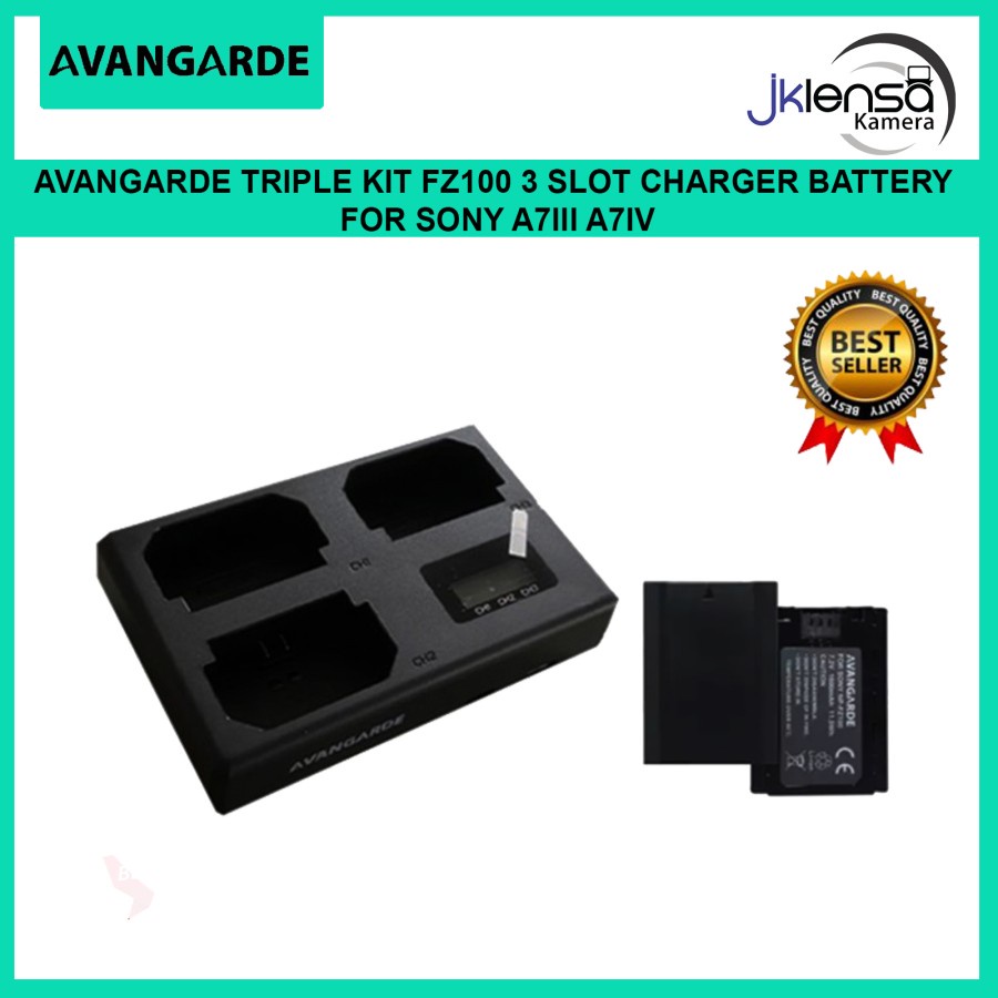 Jual AVANGARDE TRIPLE KIT FZ100 3 SLOT CHARGER BATTERY FOR SONY A7III ...