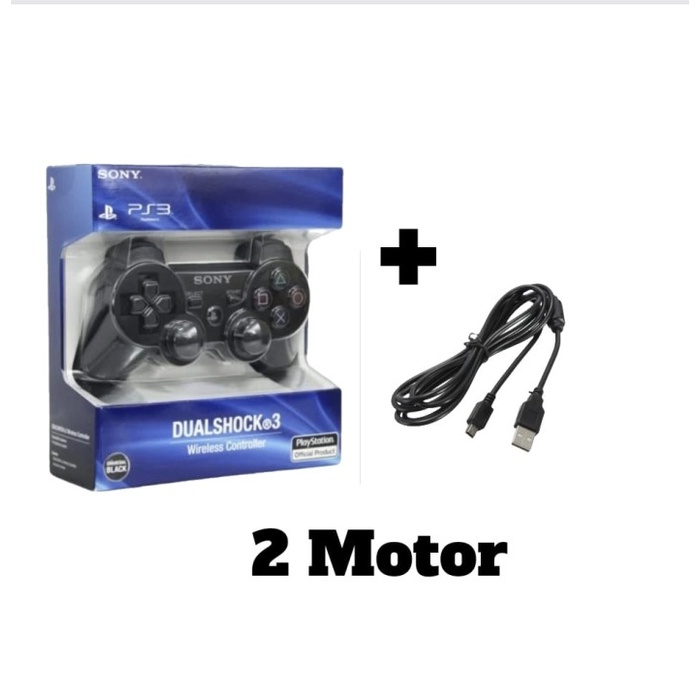 Jual Stik PS3 Wireless Hitam Stik PS3 OP Stik PS3 Ori Pabrik 2 Motor ...