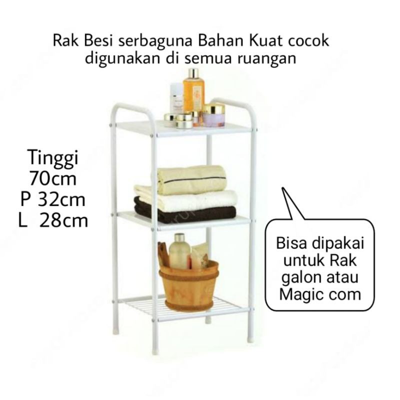 Jual informa RAK besi Minimalis serbaguna 3 SUSUN PUTIH RAK DAPUR/RAK ...