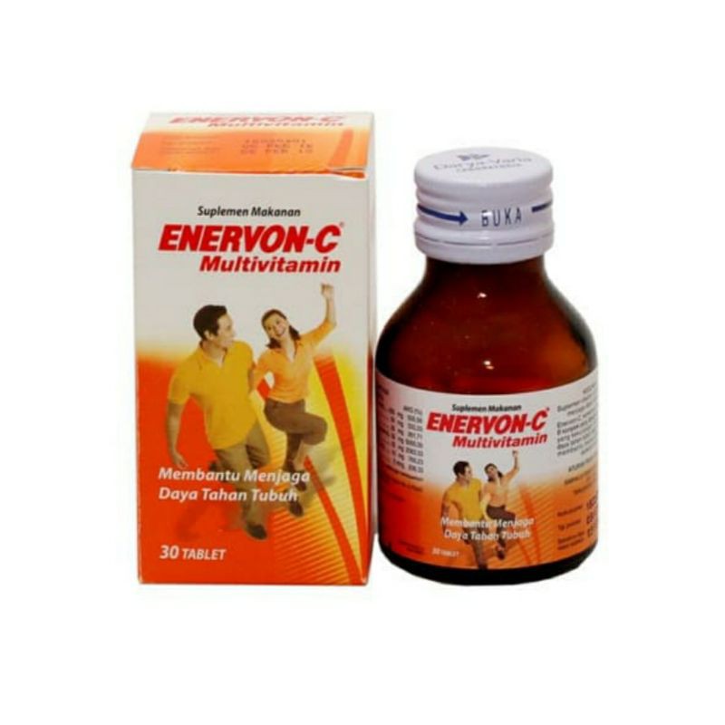 Jual ENERVON C MULTIVITAMIN 30'S TABLET BOTOL / VITAMIN C | Shopee ...