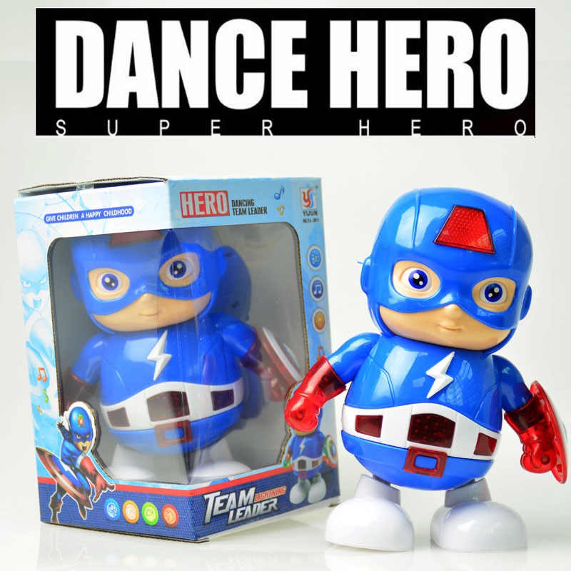 Jual Dance Hero Dancing Space Car Captain America Mainan Robot Roda ...