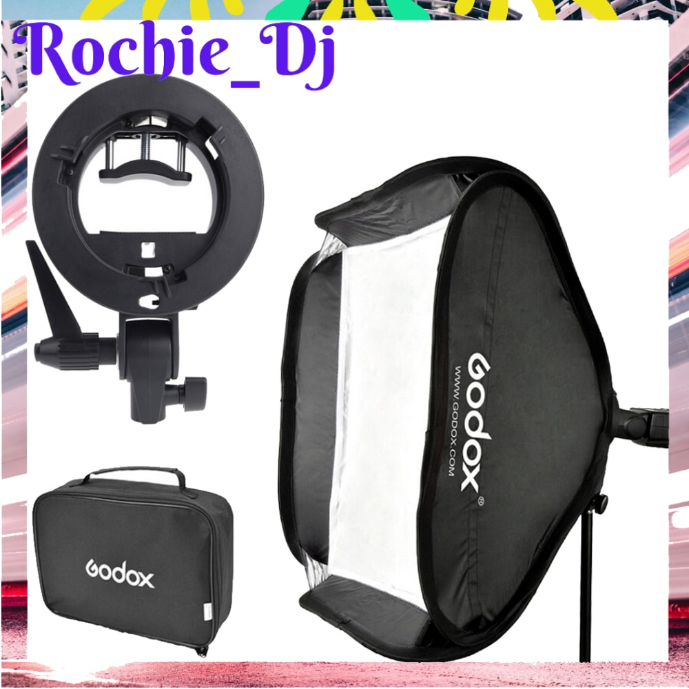 Jual Godox S-Type Softbox Flash Diffuser Camera DSLR 50 X 50 CM | Shopee Indonesia