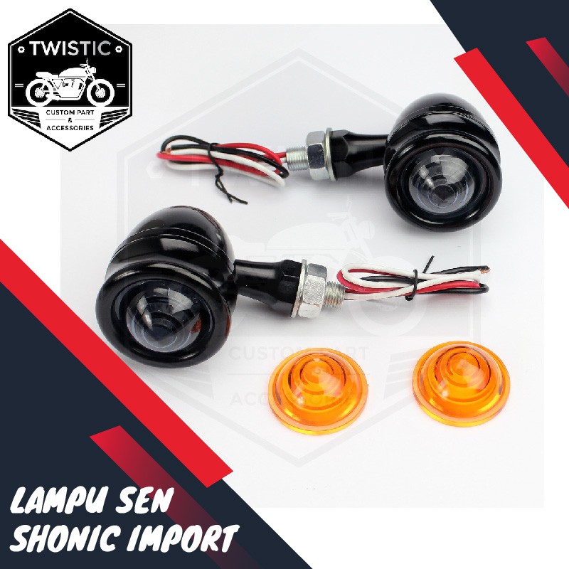 Jual Lampu Sen Sein 12 LED Shonic Motor Custom XSR W175 Benelli Harley ...