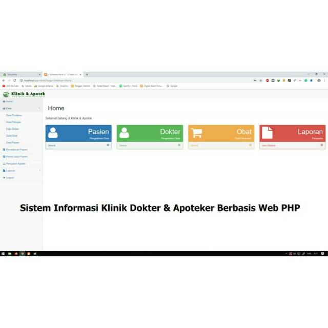 Jual Source Code Sistem Informasi Klinik Dokter & Apoteker Berbasis Web PHP | Shopee Indonesia