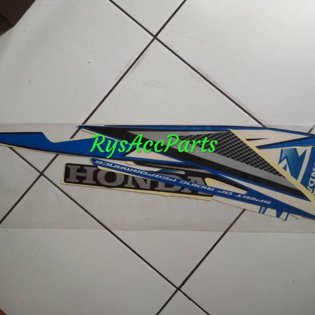 Jual Striping stripping stiker honda supra x 125 biru hitam putih ...