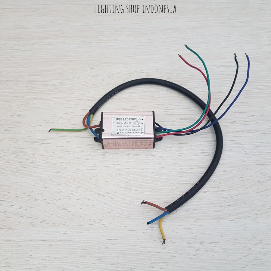 Jual Trafo led driver RGB 3-6w adaptor DC 4-8V 270mA bisa berubah warna ...
