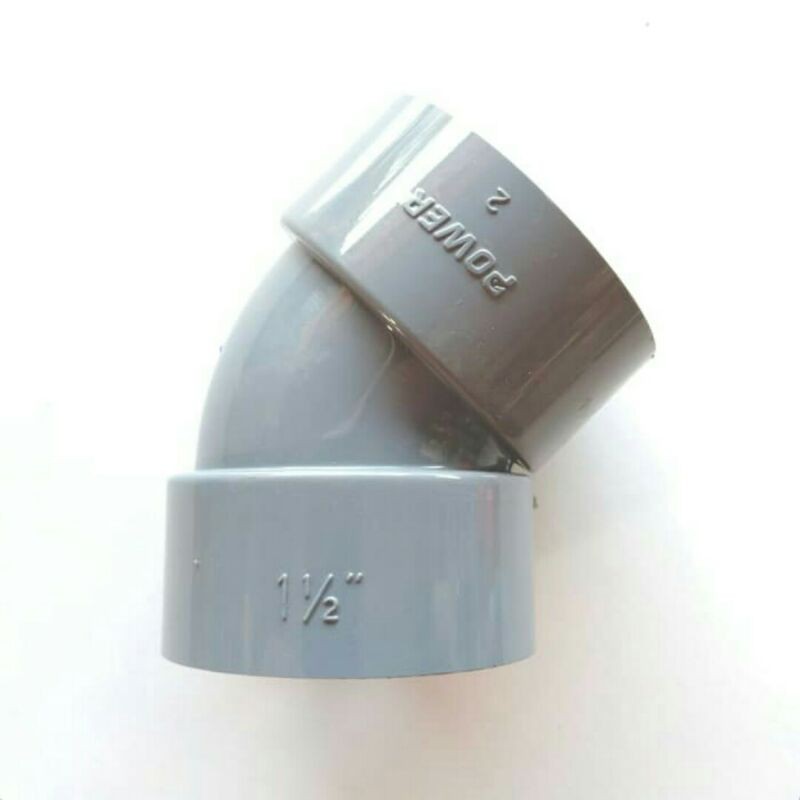 Jual Keni 45° 1.1/2" / 1.5" Elbow PVC Pipa Air Power | Shopee Indonesia