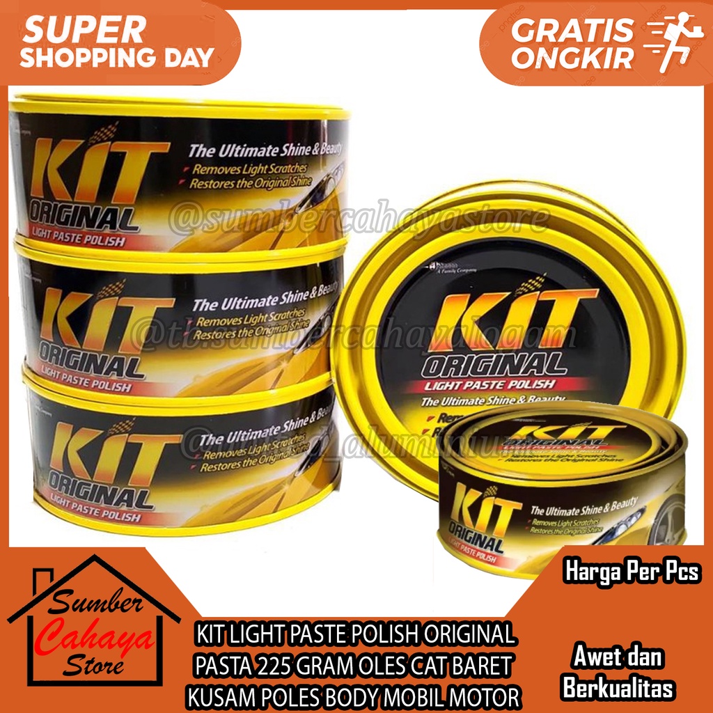 Jual KIT LIGHT PASTE POLISH ORIGINAL PASTA 225 GRAM OLES CAT ...