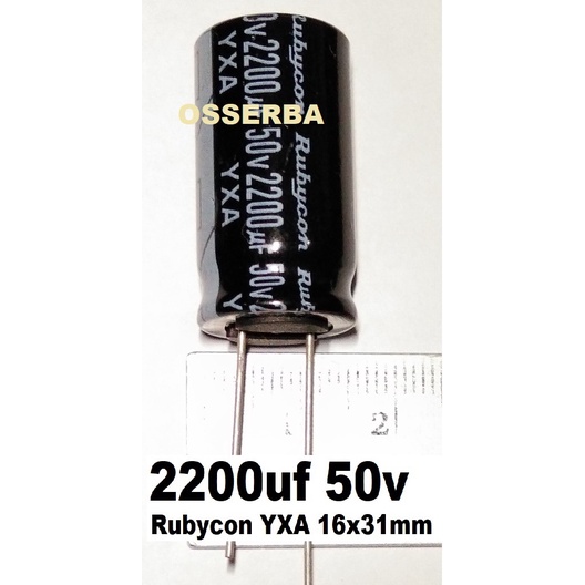 Jual 2200uf 50v Elco Kapasitor Rubycon YXA | Shopee Indonesia