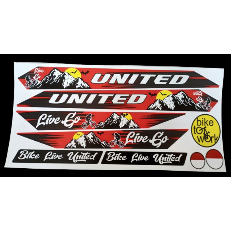 Jual Stiker Stripping Sepeda Custom United | Shopee Indonesia