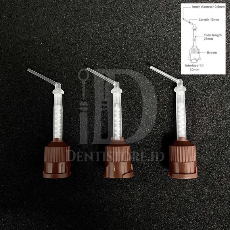Jual Dental Mixing Tip Brown Cokelat Sementasi Luting Pasak Crown ...