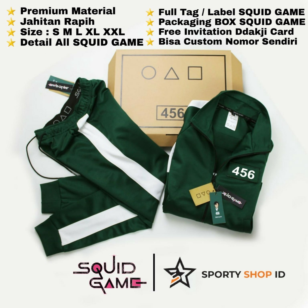 Jual PREMIUM Setelan Set Pakaian Jaket Celana Cosplay Squid Game ...