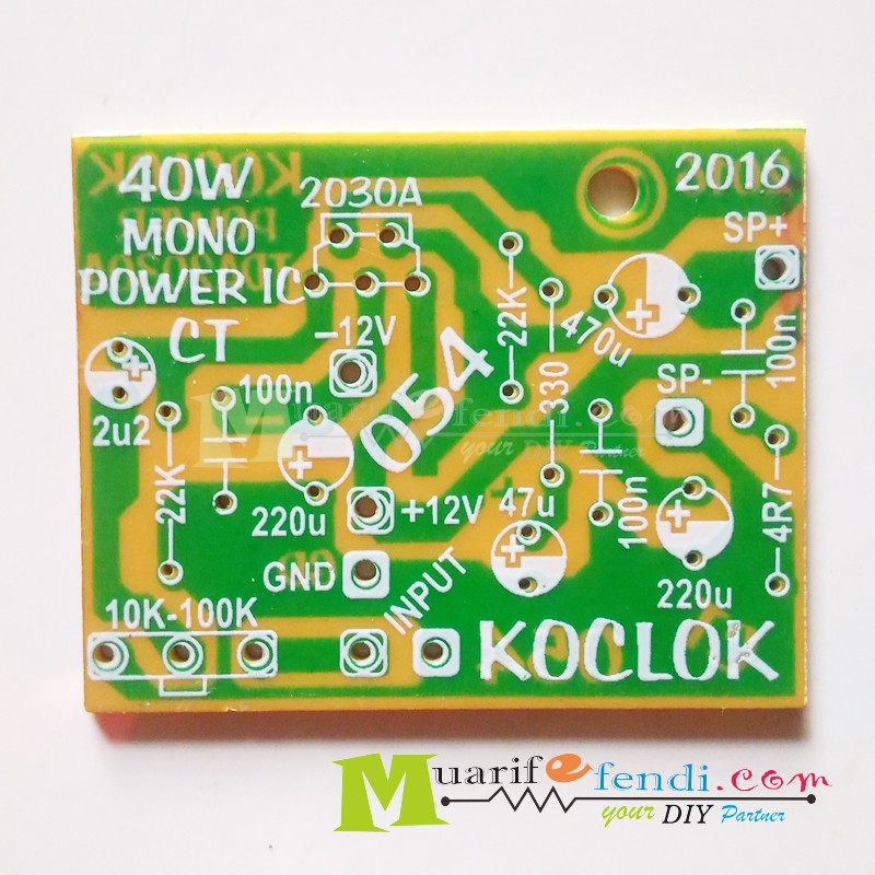 Jual PCB Amplifier Mono 40Watt IC TDA2030A 2030A Power Mobil BTL CT ...