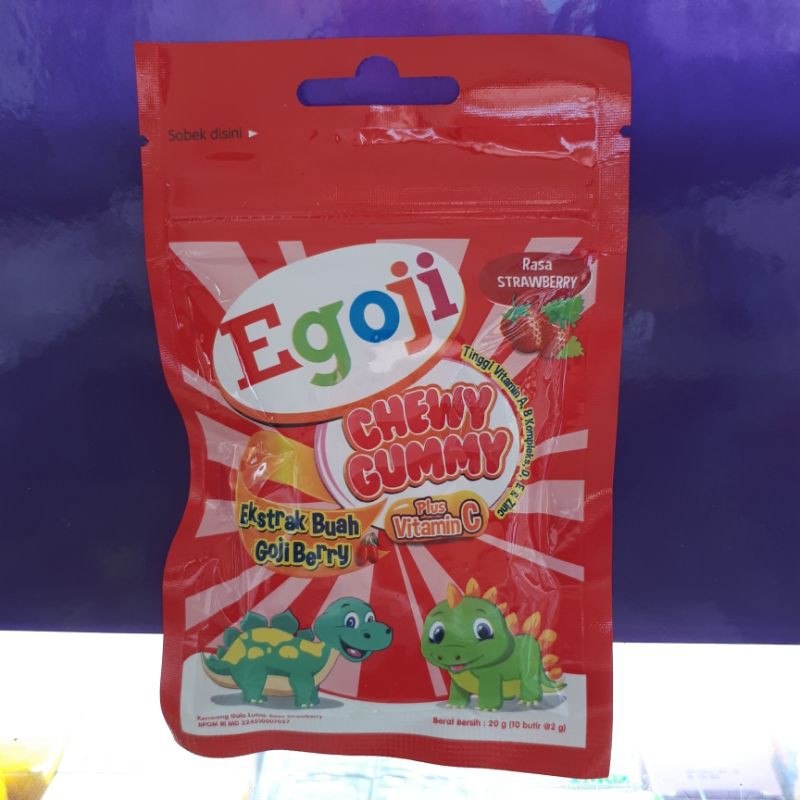 Jual Egoji Chew Gummy (Rasa Strawberry) | Shopee Indonesia