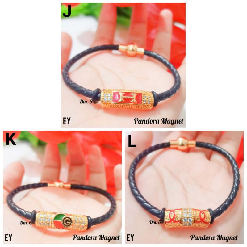 Jual Gelang Pandora kunci Magnet Liontin Tabung Varian Motif dan Warna ...