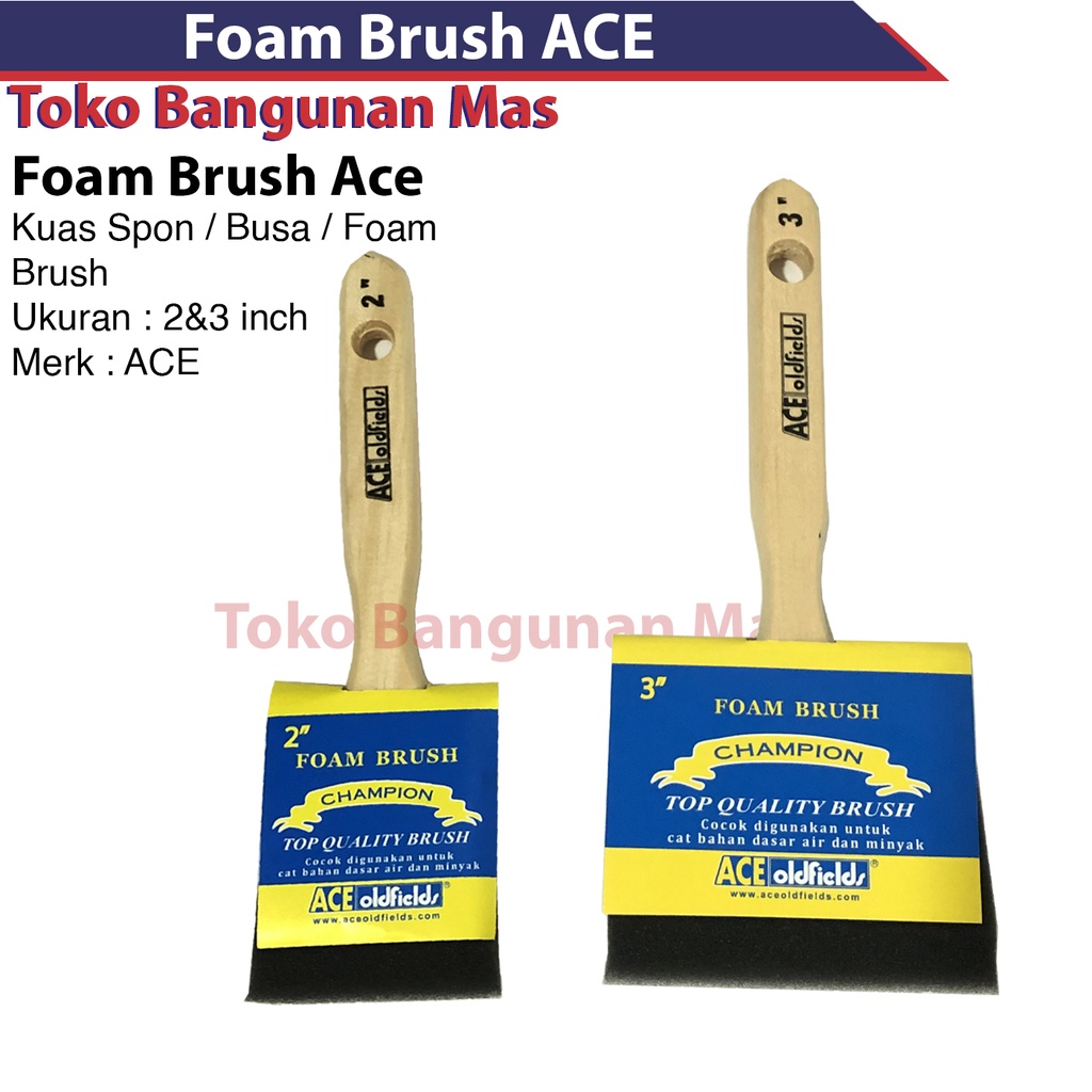 Jual Kuas Busa Foam brush Ace Oldfields / KUAS BUSA Ace | Shopee Indonesia