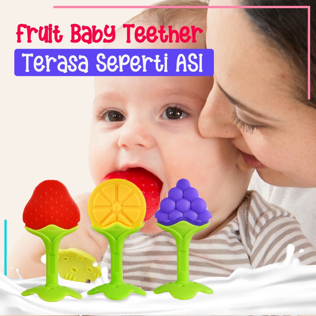 Jual BABY TEETHER BENTUK BUAH Mainan Gigitan Bayi BPA FREE Gigitan Bayi ...