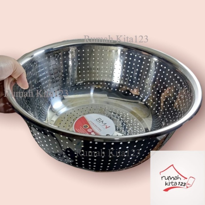 Jual Baskom Lubang Stainless steel Saringan TIRISAN SEROK TEBAL HOME ...