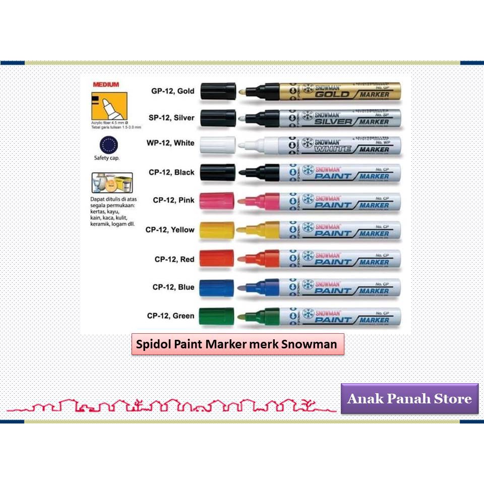 Jual Spidol Paint Marker Merk Snowman | Shopee Indonesia