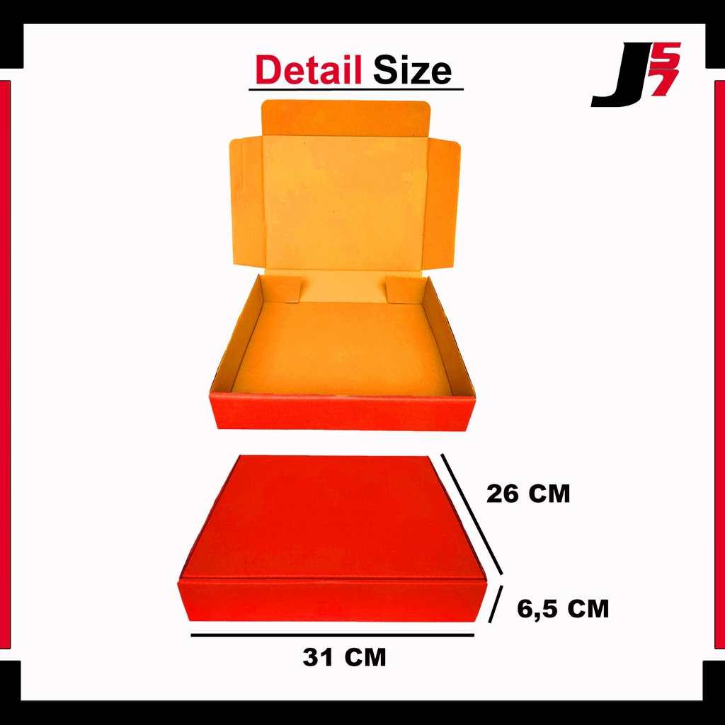 Jual BoxDus uk 31x26x6,5 Cm Merah/Box Die Cut/Box Baju/Box Kue Kering ...
