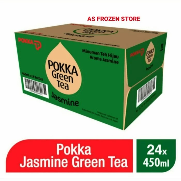 Jual Pokka Green Tea Jasmine 450ml Pet / Teh Hijau Pokka 1dus 24btl ...