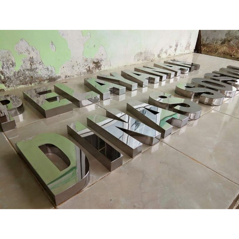 Jual Huruf Timbul Stainless 3D | Shopee Indonesia