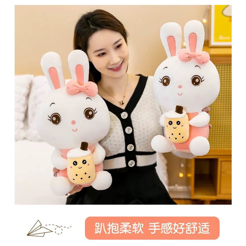 Jual BONEKA KELINCI BOBA BONEKA RABBIT PEGANG BOBA IMPORT UKURAN ...