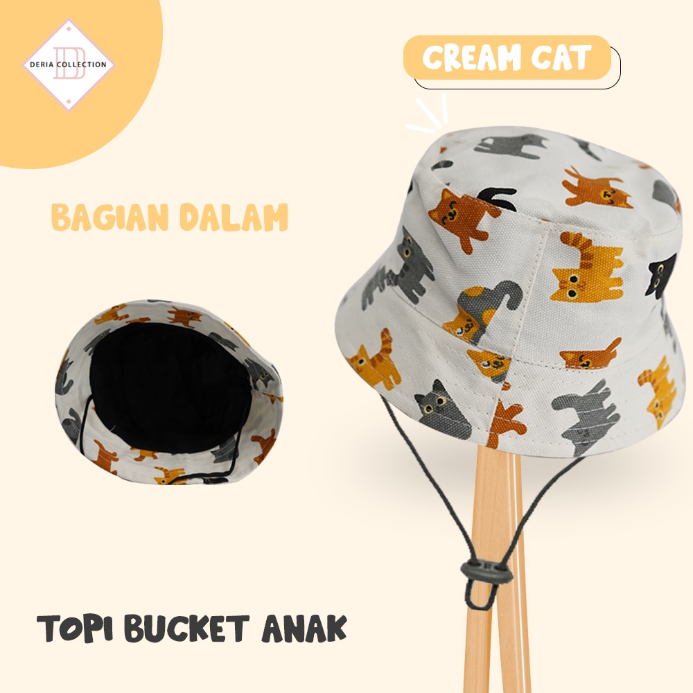 Jual Topi Bucket Anak Motif Warna Warni Bahan Kanvas Pakai Tali ...