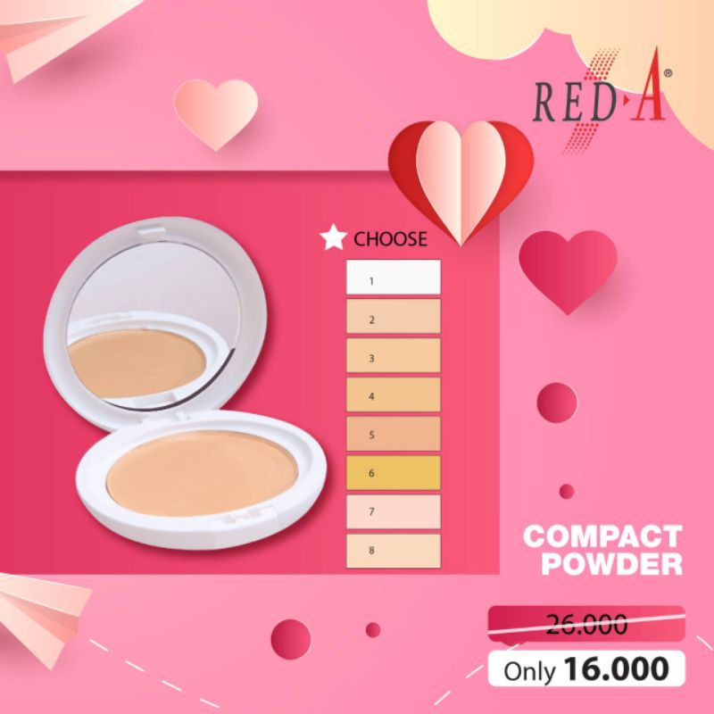 Jual Red A Compact Powder Bedak Padat Viva | Shopee Indonesia