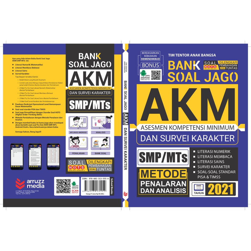 Jual Buku AKM SMP/MTs I Bank Soal Jago AKM dan Survei Kompetensi SMP ...