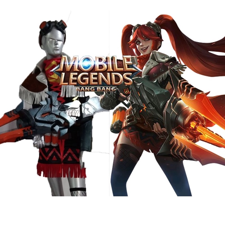 Jual Kostum Mobile Legends Cosplay Layla Blazing Gun Anime | Shopee ...