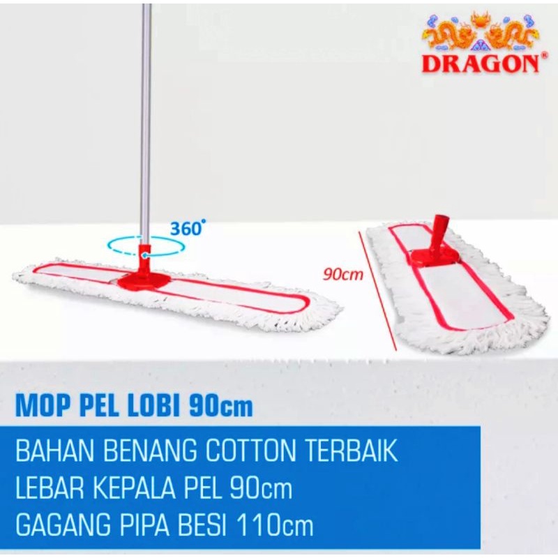 Jual Mop Pel Lobby 60CM dan 90 CM Dragon Pel Lantai | Shopee Indonesia