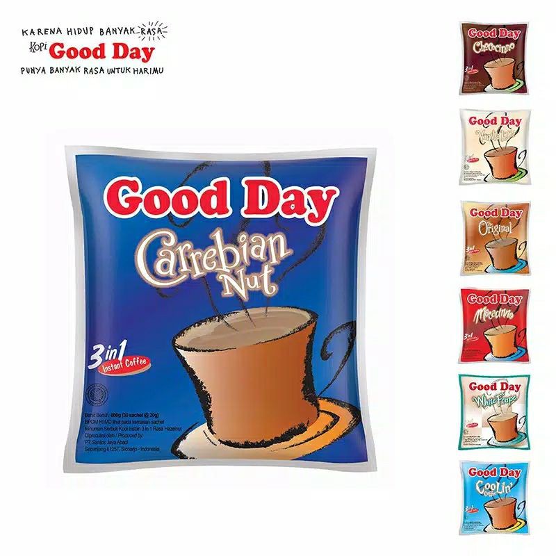 Jual KOPI GOOD DAY Minuman sachet (1 renteng isi 10pcs) | Shopee Indonesia