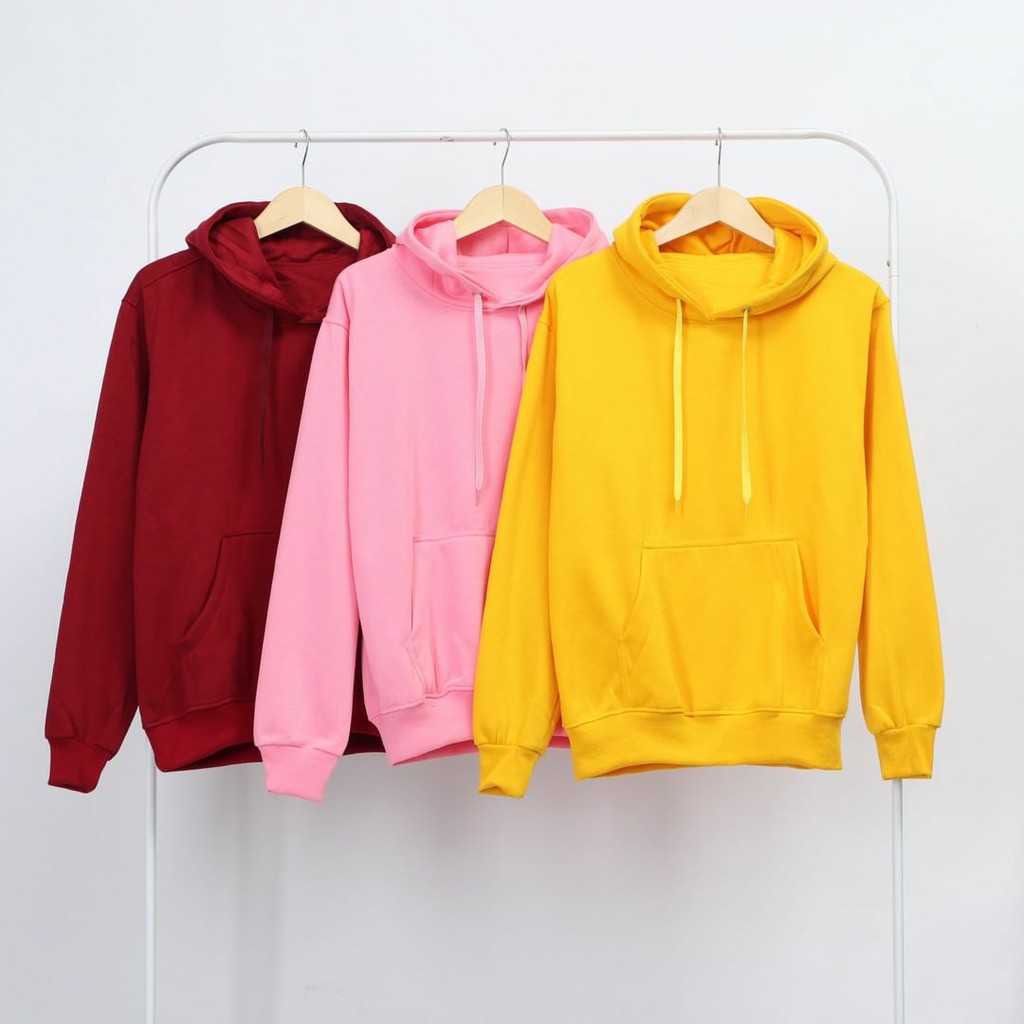 Jual BEST SELLER !!! SWEATER POLOS HOODIE JUMPER MERAH MAROON KEREN ...