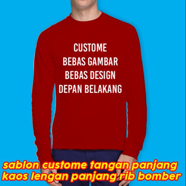 Jual Sablon kaos lengan panjang custom satuan lusinan | Shopee Indonesia Jual Sablon kaos lengan panjang custom satuan lusinan | Shopee Indonesia