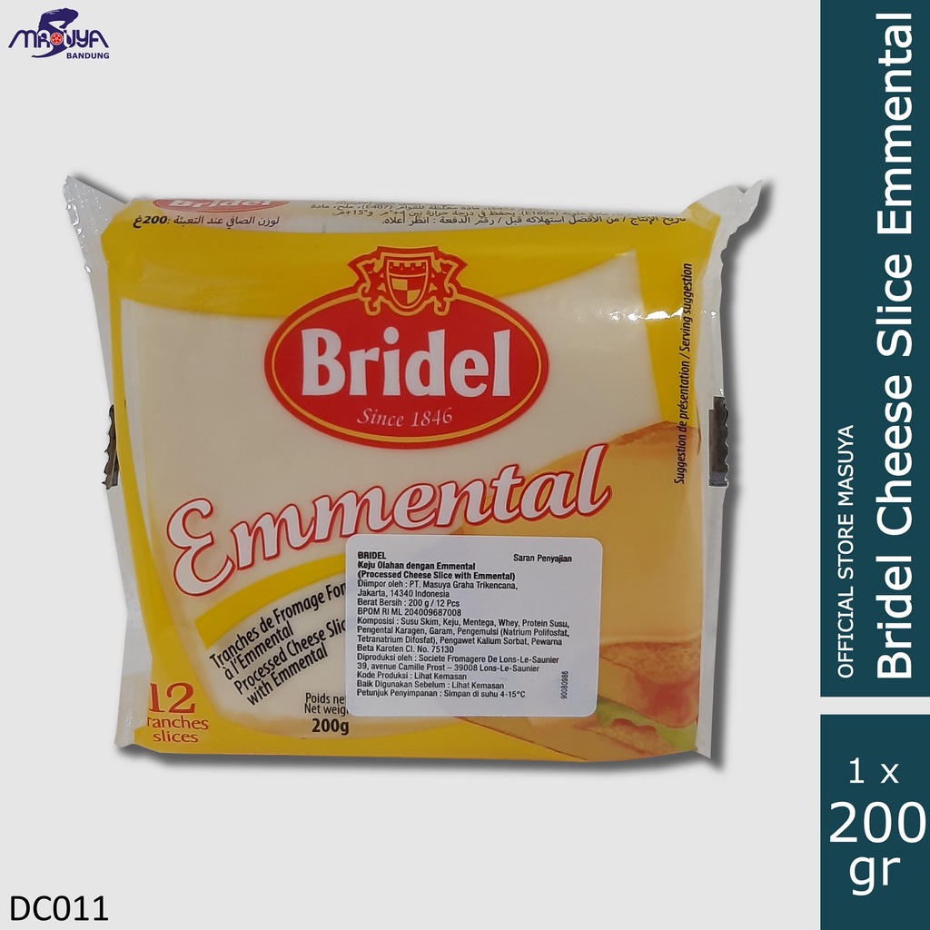 Jual Bridel Cheese Slice Emmental FDM 40% 200 gr | Shopee Indonesia